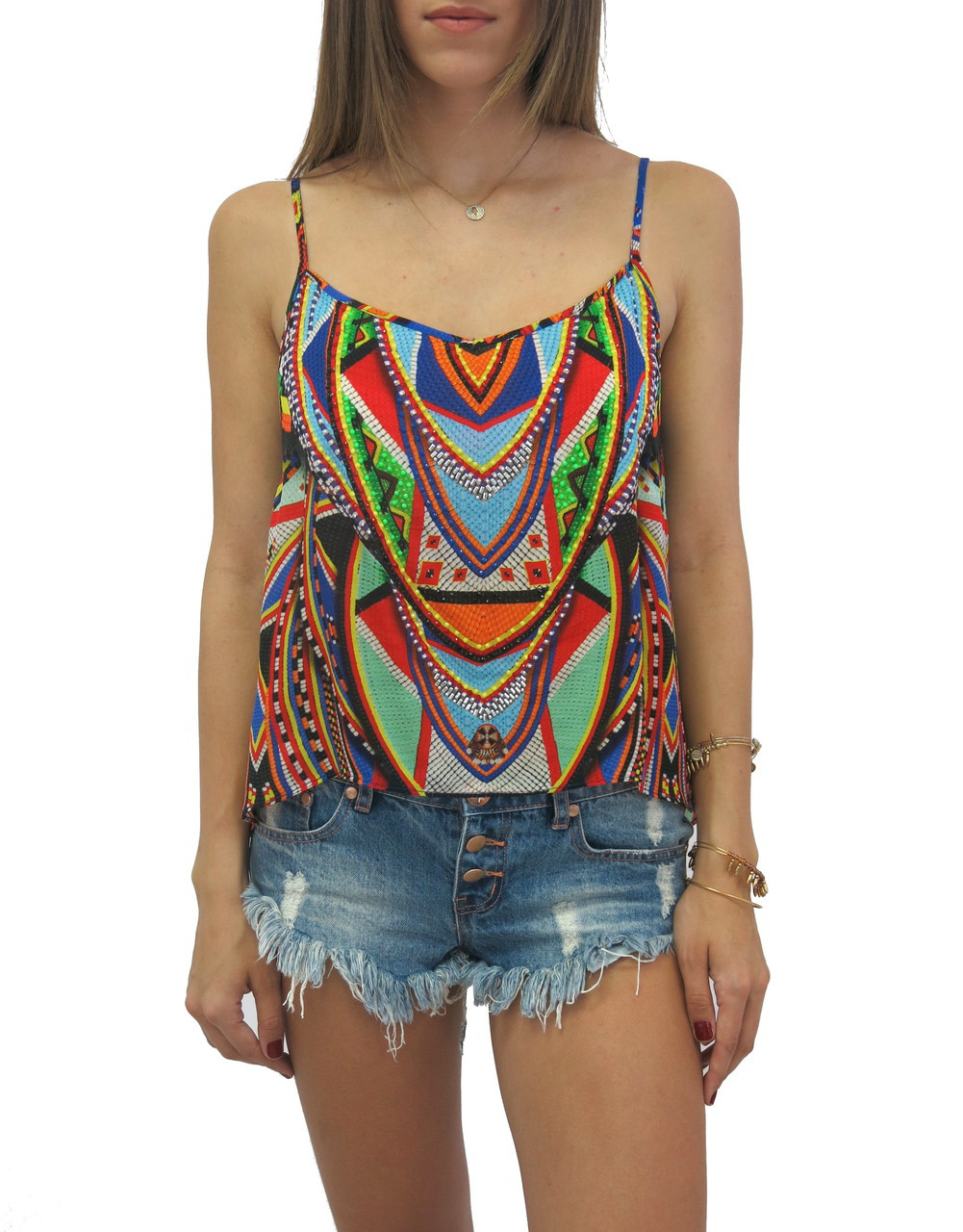 Parides High Low Crop Top Cleopatra | Shop Boutique Flirt