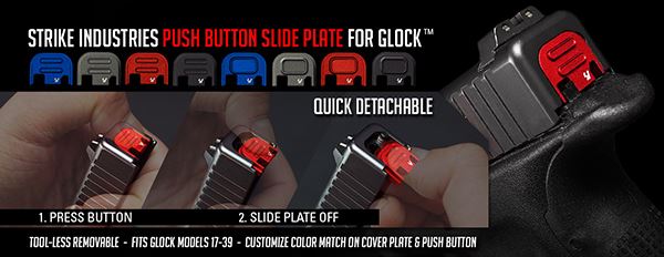 Strike Industries Glock Slide Cover Plate | Glock Back Plate | Wing ... Strike Industries Glock Slide Cover Plate | Glock Back Plate | Wing ...