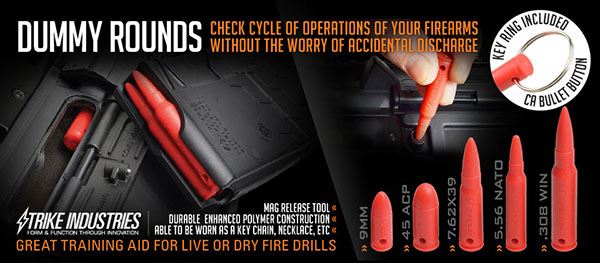 Strike Industries Dummy Rounds (9mm, 45 ACP, 5.56 NATO, 308 Win, 7 ...