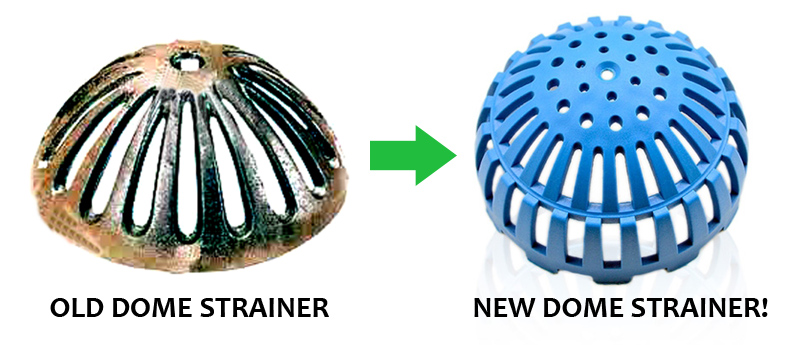 Dome Strainers for floor drains and floor sinks