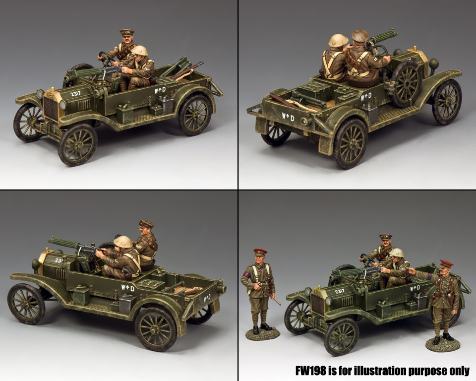 FW188 Ford Model T Vickers Machine Gun Carrier by King and Country RETIRED Sager s Soldiers Miniatures