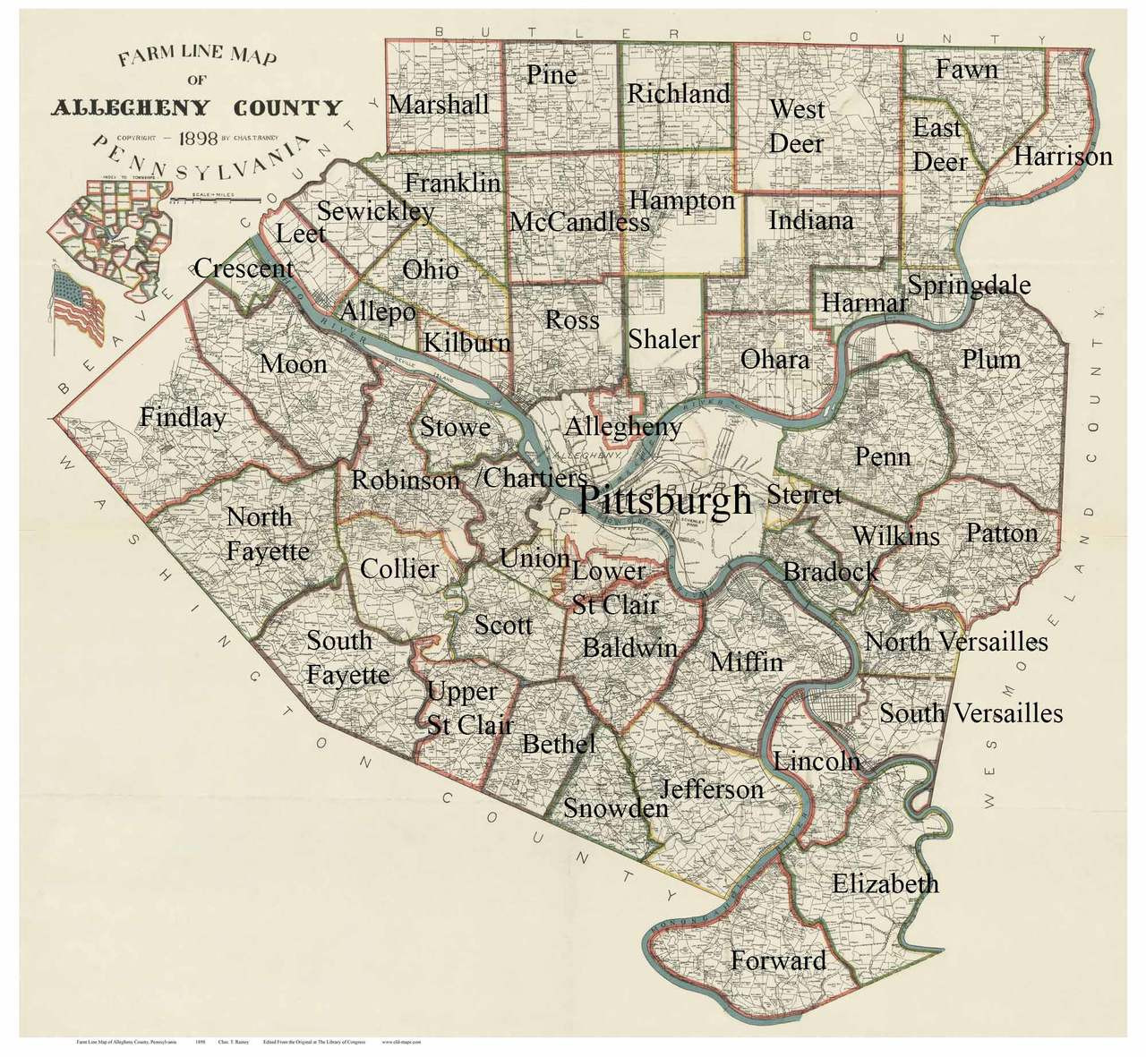Allegheny County Map
