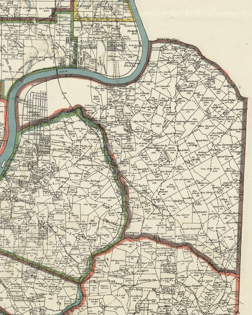 Plum Township, Pennsylvania 1898 Old Town Map Custom Print - Allegheny ...