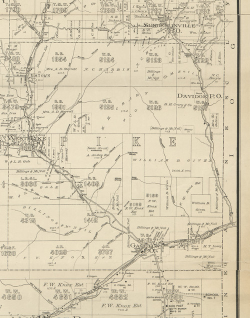 Pike Township, Pennsylvania 1893 Old Town Map Custom Print - Potter Co ...