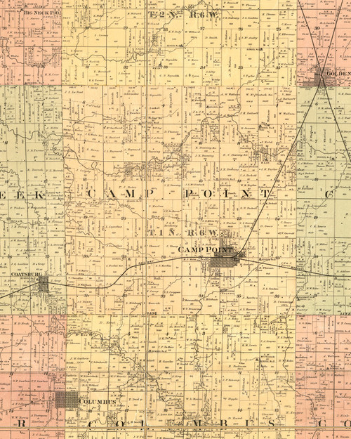 Camp Point, Illinois 1889 Old Town Map Custom Print - Adams Co. - OLD MAPS