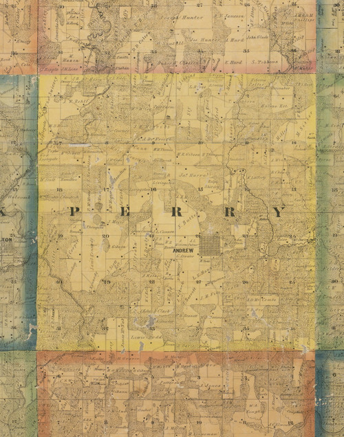 Perry, Iowa 1867 Old Town Map Custom Print - Jackson Co. - OLD MAPS