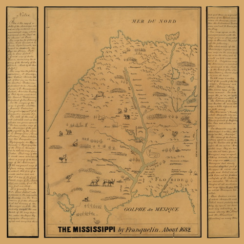 Mississippi River - Franquelin, 1682 Mississippi River - USA Regionals ...