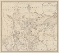 Minnesota 1856 Map of Minnesota - Old State Map Reprint - OLD MAPS