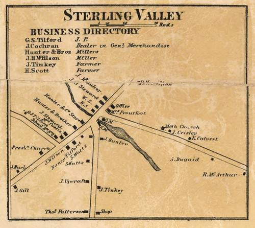 Sterling Valley - Sterling, Cayuga Co. New York 1859 Old Town Map ...