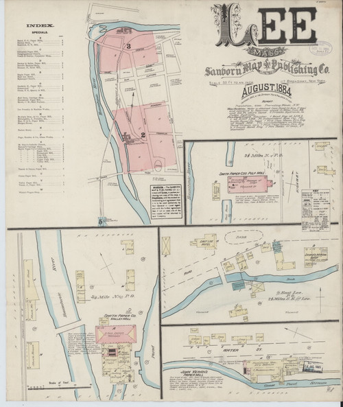 Lee 1884 Old Map Massachusetts Fire Insurance Index Old Maps