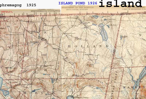 Holland VT 1925-1926 USGS Old Topo Map - Town Composite Orleans Co ...