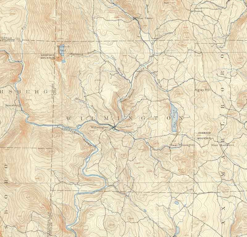 Wilmington VT 1898 USGS Old Topo Map - Town Composite Windham Co. - OLD ...