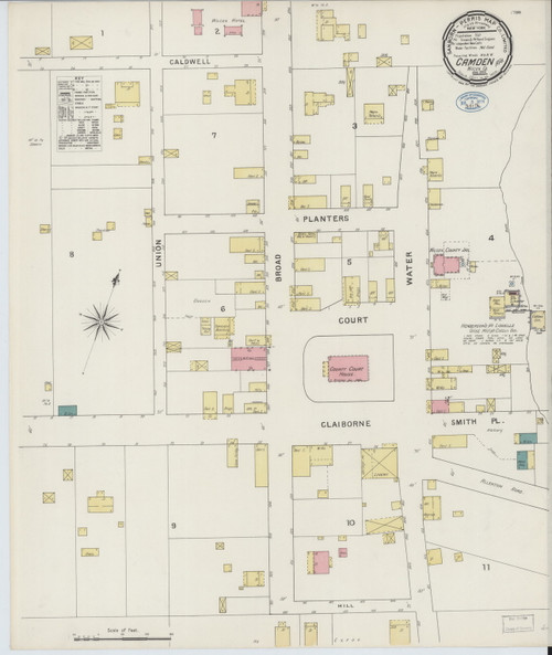 Camden, Alabama 1894 - Old Map Alabama Fire Insurance Index - OLD MAPS