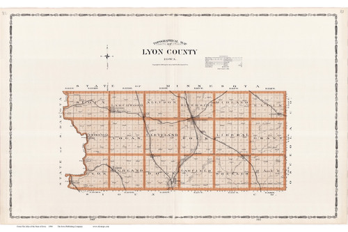 Lyon County, Iowa 1904 - Iowa State Atlas 82-83 - OLD MAPS