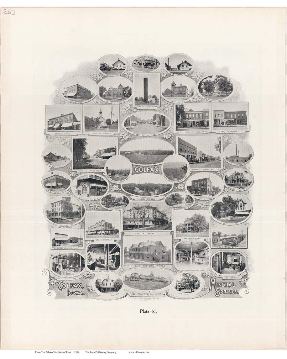 Colfax, Iowa 1904 - Iowa State Atlas 263 - OLD MAPS