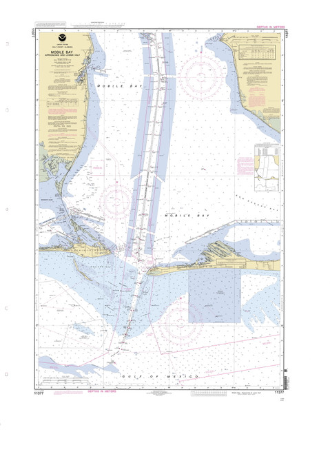 Mobile Bay Approaches And Lower Half 1997 Old Map Nautical Chart Ac Harbors 11377 Alabama