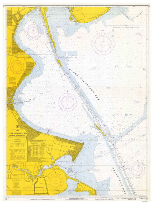 Upper Galveston Bay: Dollar Pt to Atkinson Island 1966 - Old Map ...