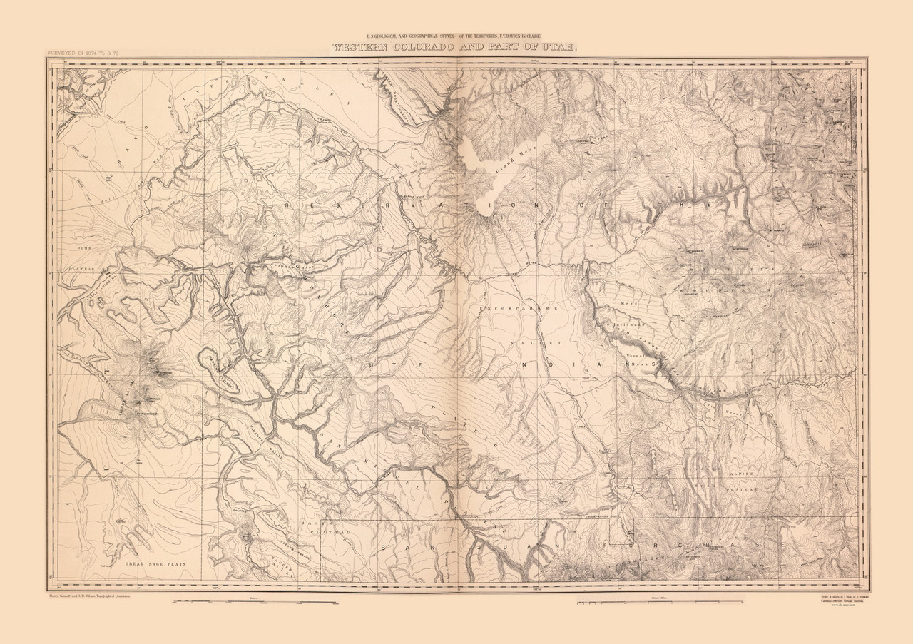 Western Colorado - UT, Colorado 1877 - Old Map Reprint - Colorado Atlas ... Western Colorado - UT, Colorado 1877 - Old Map Reprint - Colorado Atlas ...