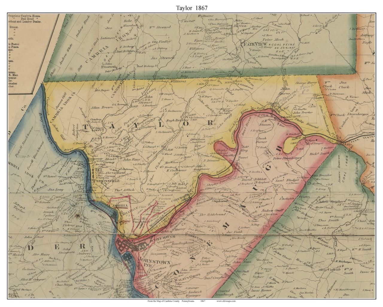 Cambria County Pa Township Map