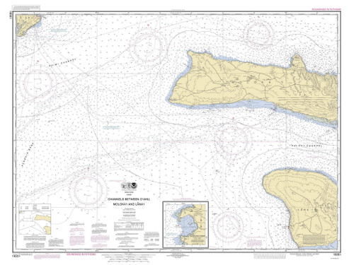 Channels Between Oahu, Molokai and Lanai 2011 Nautical Chart - Hawaiian ...