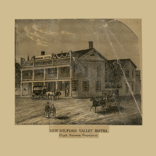New Milford Valley Hotel Township, Pennsylvania 1858 Old Town Map ...