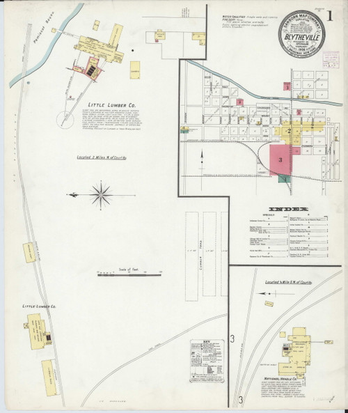 Blytheville, Arkansas 1908 - Old Map Arkansas Fire Insurance Index ...