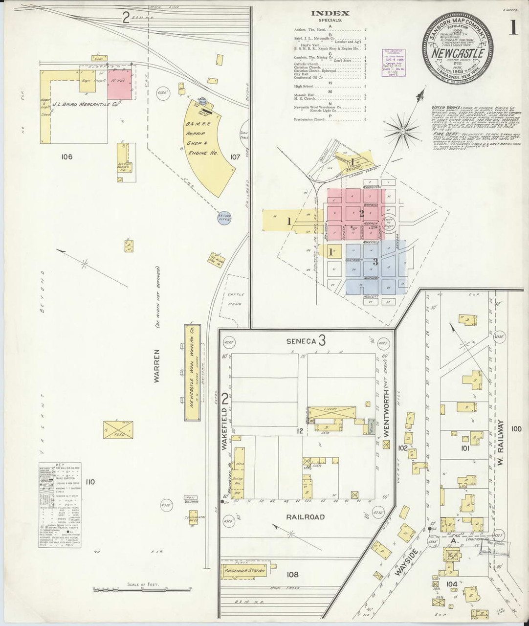 Newcastle, Wyoming 1903 - Old Map Wyoming Fire Insurance Index - OLD MAPS