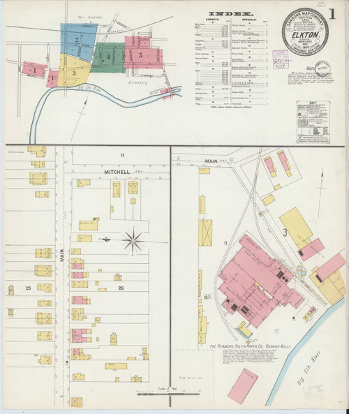 Elkton, Maryland 1902 - Old Map Maryland Fire Insurance Index - OLD MAPS