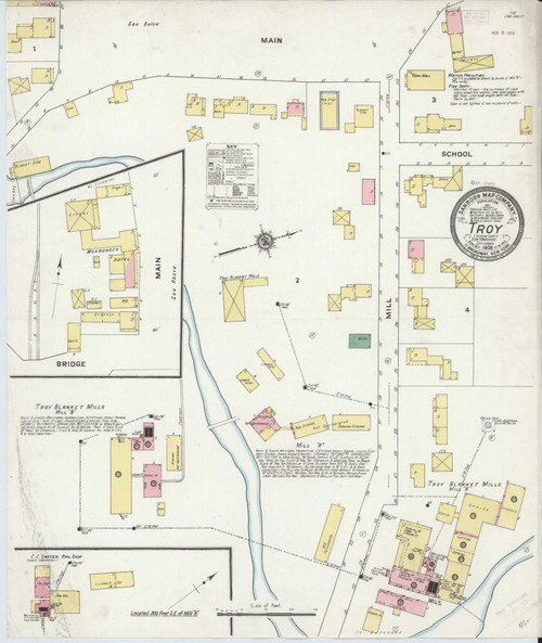 Troy, New Hampshire 1909 - Old Map New Hampshire Fire Insurance Index ...