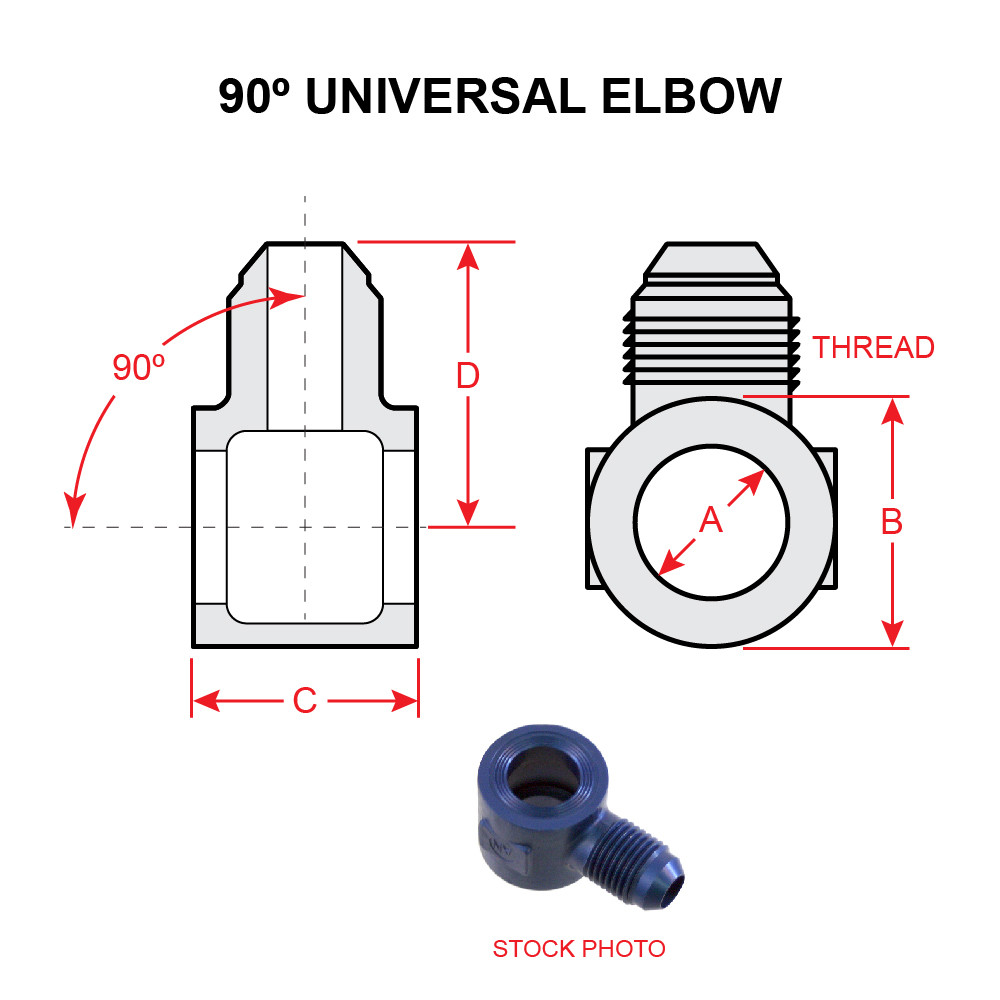 AN776-5D 90 DEGREE UNIVERSAL ELBOW - Univair Aircraft Corporation