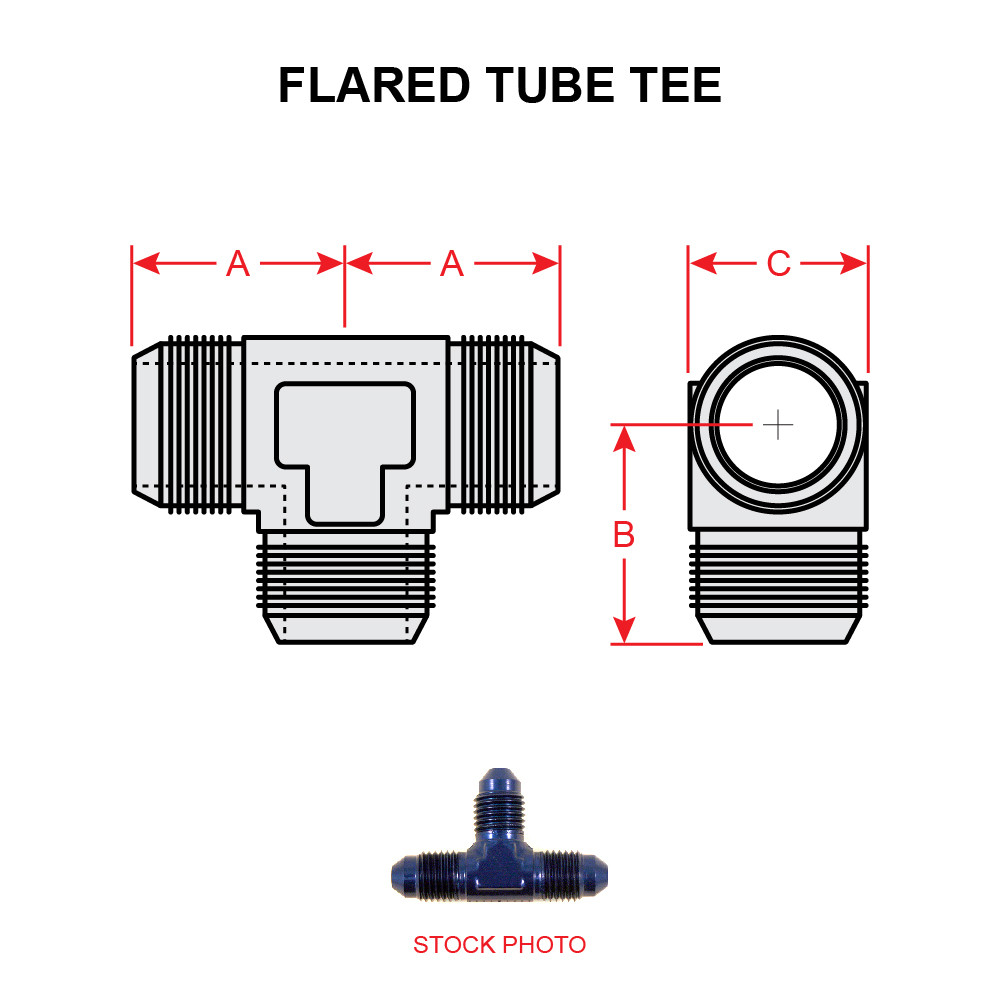 AN824-4 FLARED TUBE TEE - Univair Aircraft Corporation
