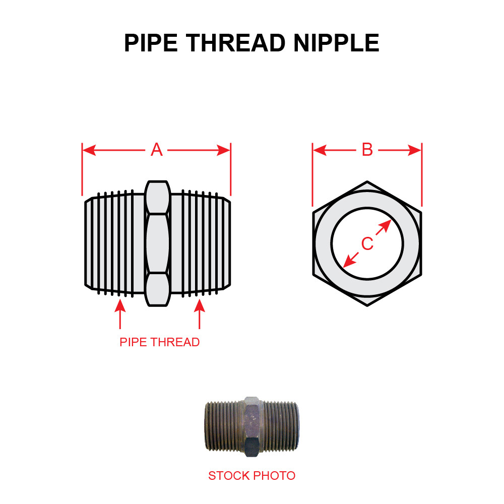 AN911-2D PIPE THREAD NIPPLE - Univair Aircraft Corporation