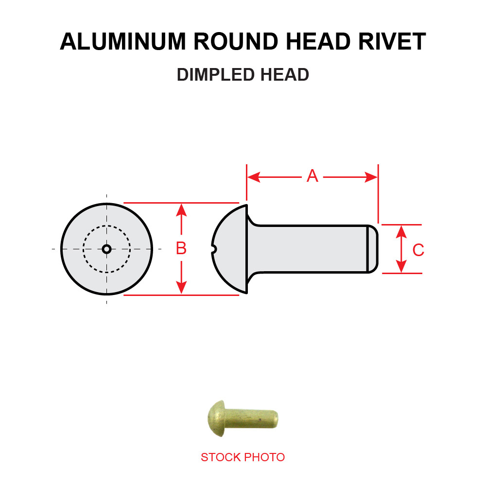 AN430AD4-8 ROUND HEAD RIVET - Univair Aircraft Corporation