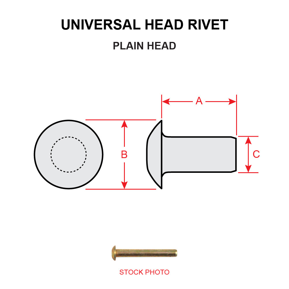 MS20615-3M3 UNIVERSAL HEAD RIVET - Univair Aircraft Corporation