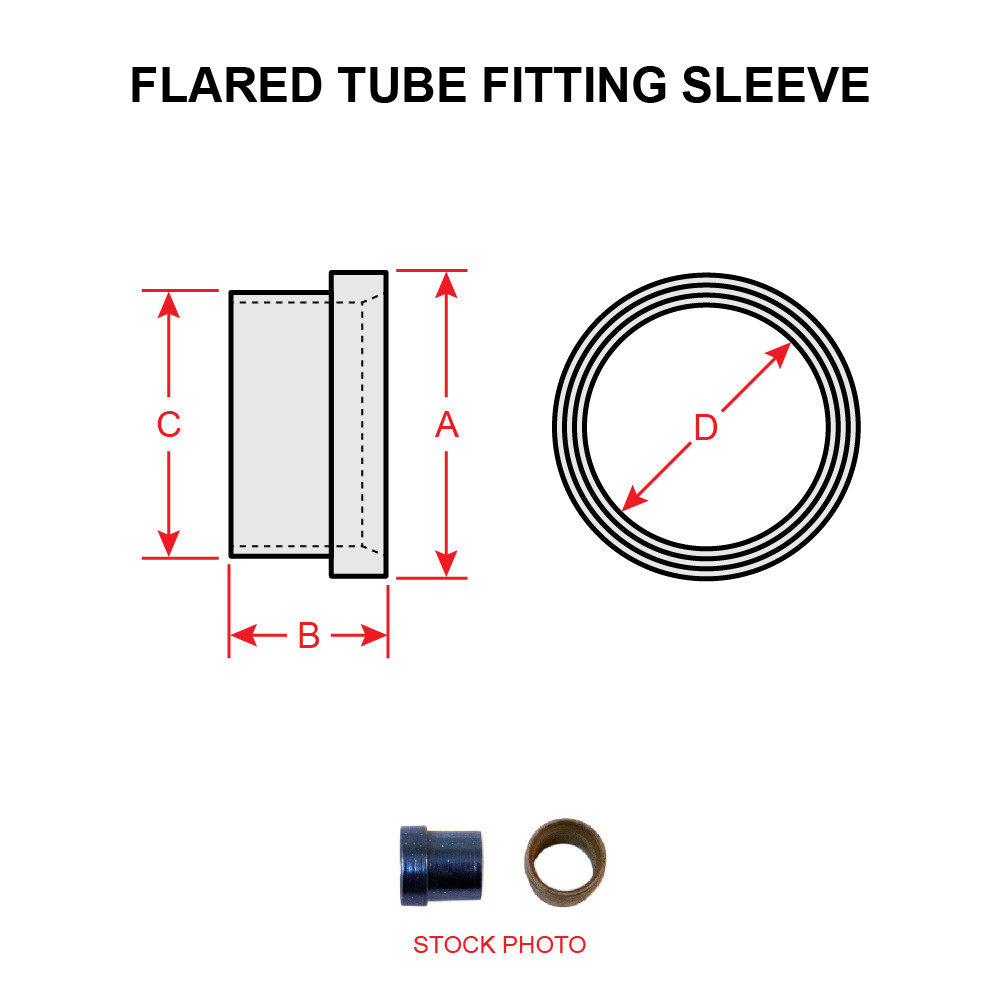 MS20819-5D FLARED TUBE FITTING SLEEVE - Univair Aircraft Corporation
