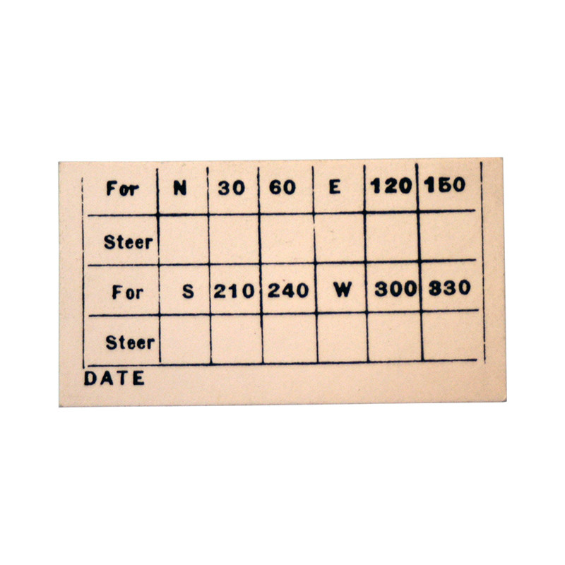 C23 807 Compass Deviation Card Univair Aircraft Corporation