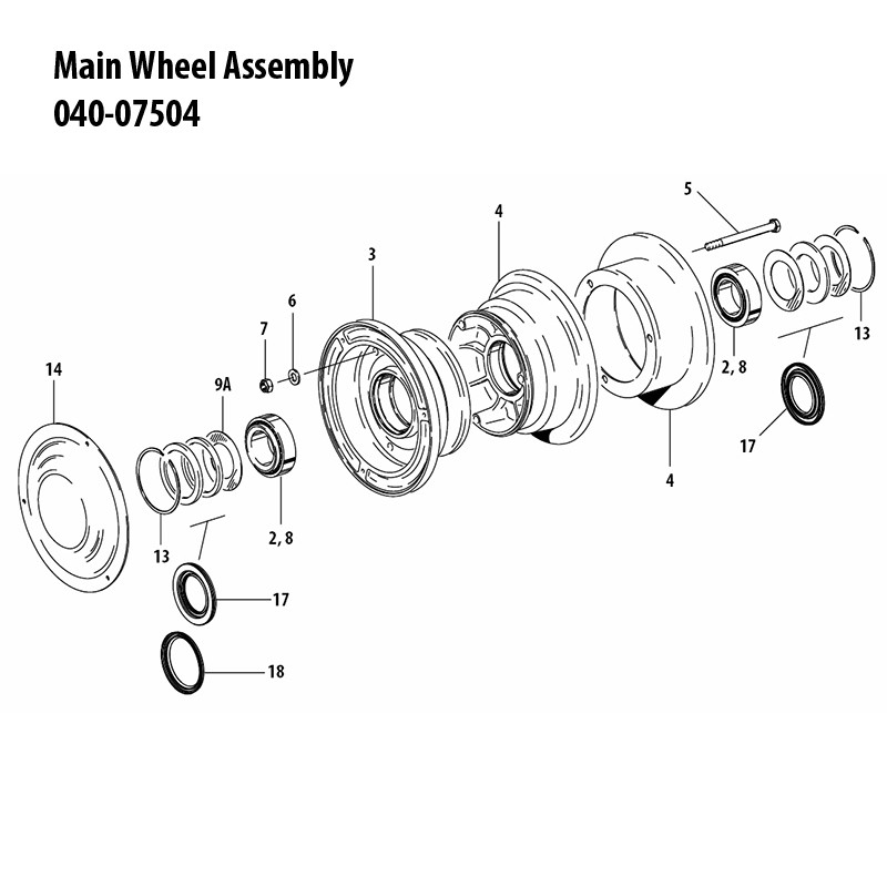 040-07504 CLEVELAND MAIN WHEEL ASSEMBLY - Univair Aircraft Corporation