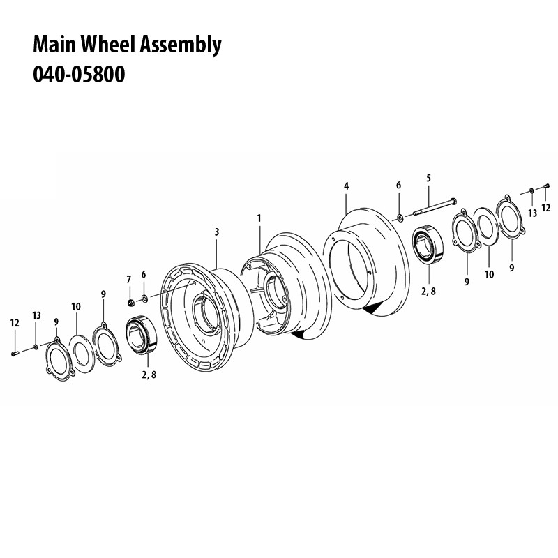 040-05800 CLEVELAND MAIN WHEEL ASSEMBLY - Univair Aircraft Corporation