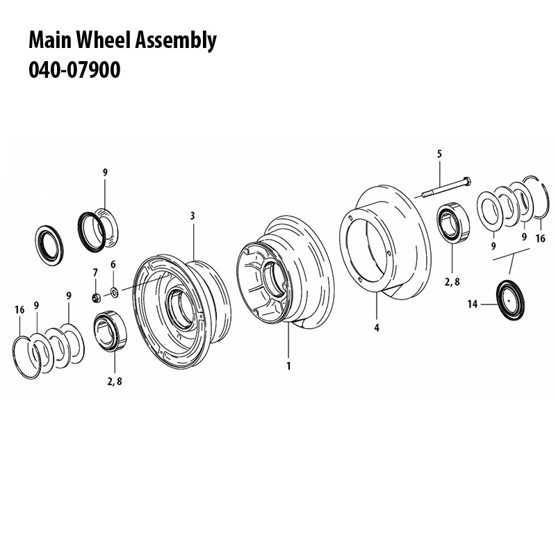 040-07900 CLEVELAND MAIN WHEEL ASSEMBLY - Univair Aircraft Corporation