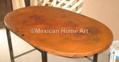 Copper Table Top Oval 42x32 - Dining Room Furniture & Design
