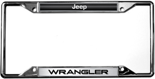 Jeep Wrangler Chrome Metal License Plate Frame | Auto Gear Direct