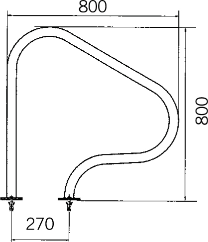 Astral 800 x 800mm Swimming Pool Exit Grab Rails Bars Handles