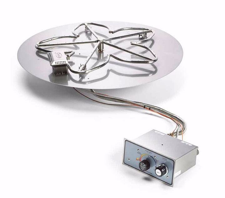 Hpc 24 Flat Round Ss 90k Btu Manual Spark Fire Pit Insert