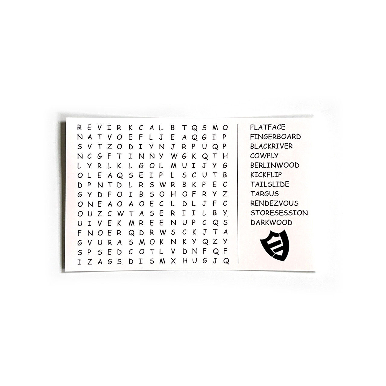 FlatFace Word Search Sticker - FlatFace Fingerboards
