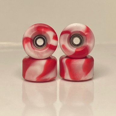 Blistered Wheels - Conical - Peppermint Swirl - FlatFace Fingerboards
