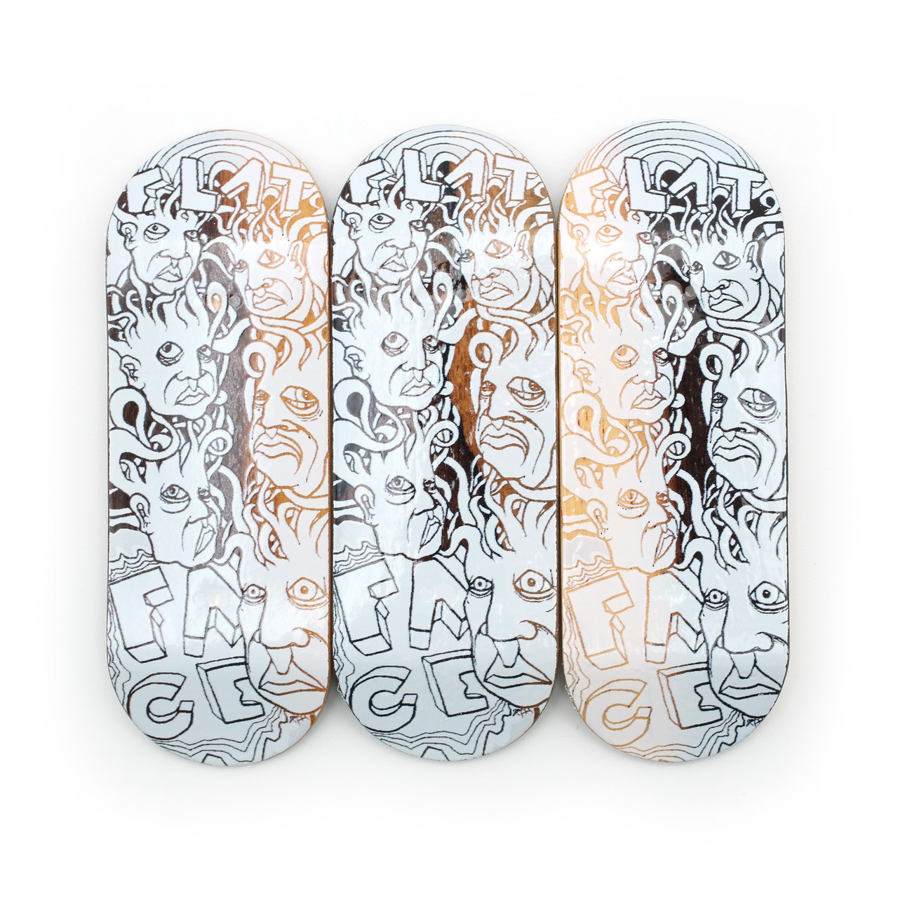 FlatFace G16 (Barely Blem) Deck - 33.6mm - Zeph White Real Wear on ...