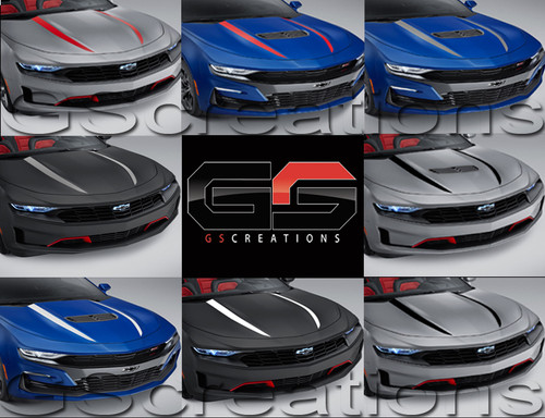 2019+ Camaro Hood Decal Package, Spider Stripes Convertible Or Coupe ...