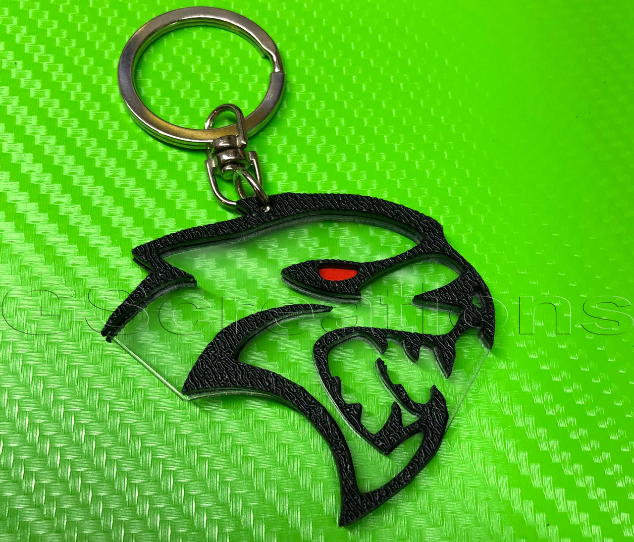 Dodge Hellcat SRT Keychain with Custom Eye Colors - GScreations