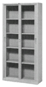 FILING CABINET GLASS SLIDING DOOR SHALLOW 880X400X1790MM - IMPA 472532