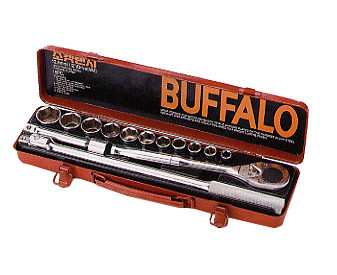 SOCKET WRENCH SET 12.7MM/SQ 8-27MM 13SOCKET & 5TOOL #750M IMPA 610123